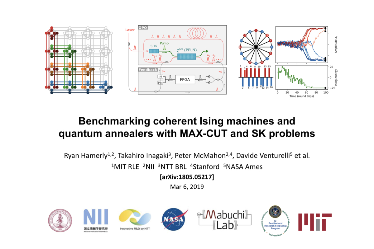 Ryan Hamerly gave a talk about benchmarking coherent Ising machines and ...